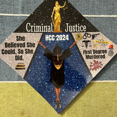 Graduation Cap Topper Label/criminal Justice Major/ Future FBI - Etsy