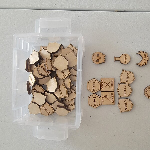 MTG -1/-1 - Magic the Gathering Counters - Custom Wood Laser Cut ...