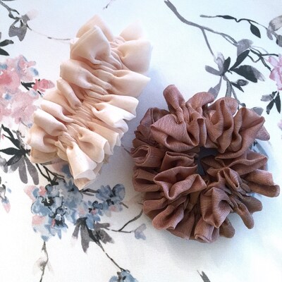 Gold Hair Scrunchies Spring Accessory Fancy Scrunchies - Etsy