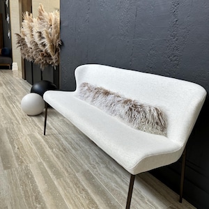 Copper Metallic Cowhide Hadley Metal Bench | Antique Brass Metal Finish ...