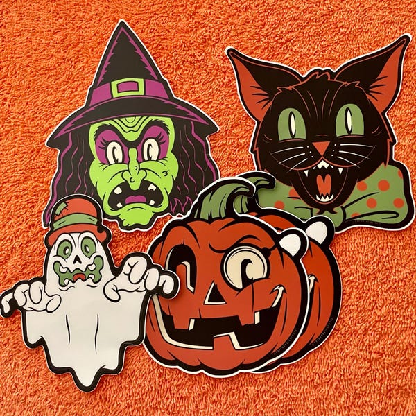 Retro Halloween Hooligan Hobo Ghost Sticker - Etsy