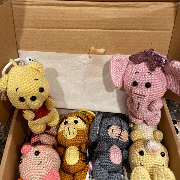 Finished Product: Handmade Winnie and Friends Keychain - Etsy