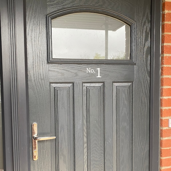 HOUSE NUMBER | Front Door Letterbox Post Box | Home Vinyl Decal Sticker ...