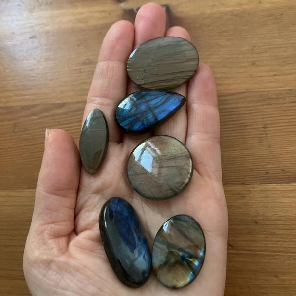 Natural LABRADORITE CABOCHON Multifire Wholesale Labradorite Gemstone ...