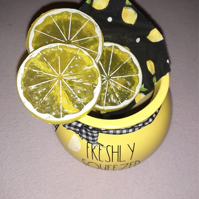 Mini Ceramic Decor Tiered Tray Decor Ceramic Jar Lemon - Etsy