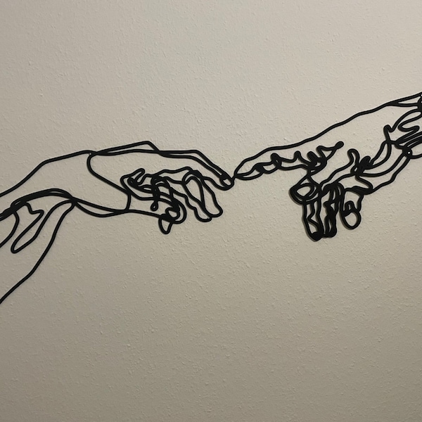 Creation of Adam, Hand of God Wall Art, Metal Wall Decor,hand of God ...