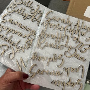 Acrylic Text Numbers, Modern Cursive Numbers, Table Cursive Numbers ...