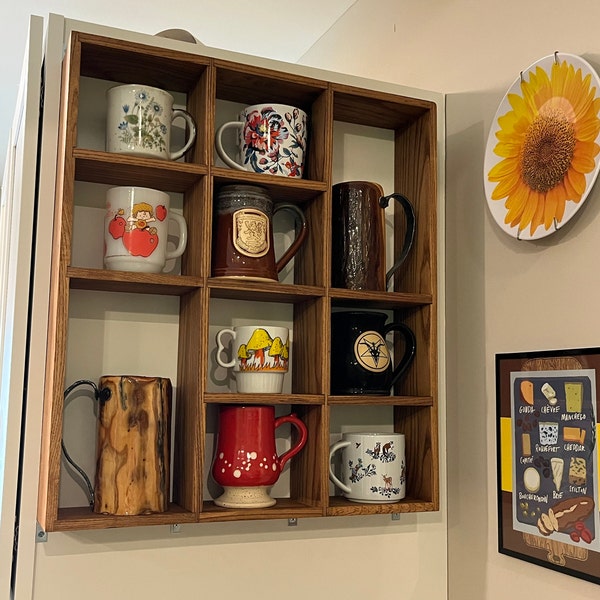 Coffee Cup Shelf~coffee Cup Storage~knick-knack Shelf~bathroom Storage ...