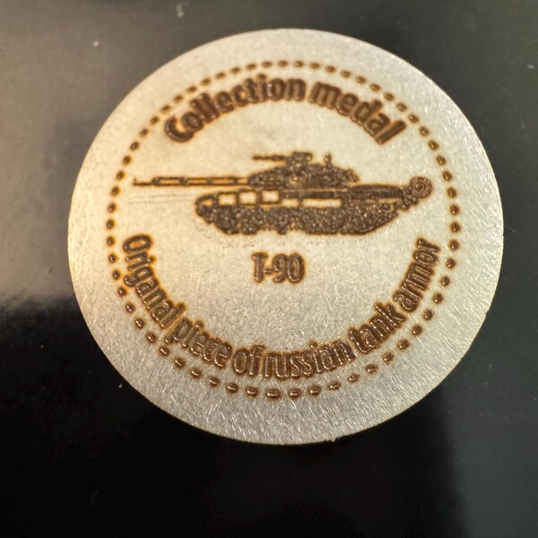 Destroyed T90 Tank Token, Mini Token-tag of Russian Combat Tank Made of ...