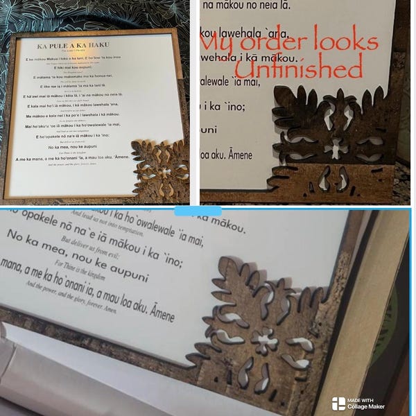 The Lord's Prayer in English and Hawaiian Made in Hawaii/maui Strong ...