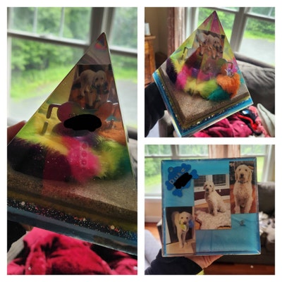 Pet Memorial Pyramid, Large, Resin Memorial, Dog/cat Ashes - Etsy