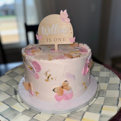 Checkered Boho Birthday Cake Topper Boy First Birthday Smash Cake One ...