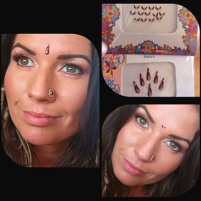 Half Moon Bindis Forehead Stickers,chhand Bindis Stickers,half Moon ...