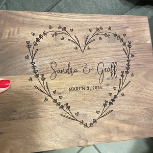 Personalized Walnut Keepsake Box, Wedding Memory Box, Jewelry Photo Box ...