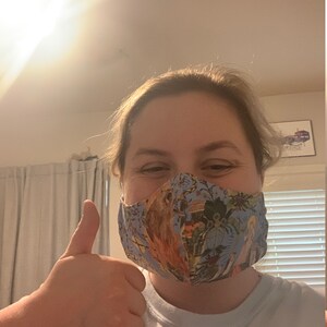 Midsommar Festival Folk Art Cotton Face Mask | Etsy