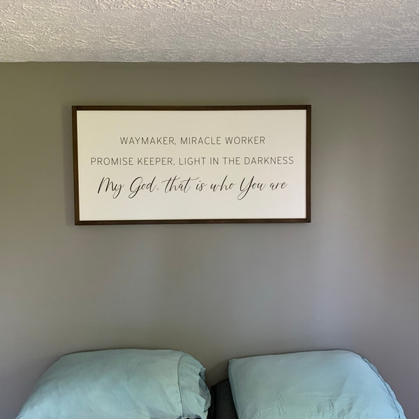 Inspirational Sign | Waymaker Sign | Living Room Wall Decor | Waymaker ...