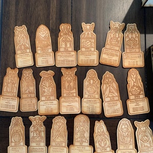 20 Custom Two-sided Laser Engraved Game Wood Tokens | Etsy