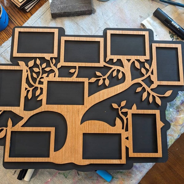 Family Tree Photo Frames Cdr Svg Dxf Laser Cut Cncfile Photo Holder ...