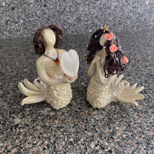 Mermaid and Merman Wedding Cake Topper - Etsy