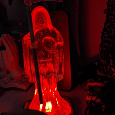 7 Inch Multicolored Santa Muerte/holy Death Lamp With Removable Base - Etsy