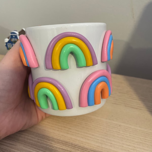 Colorful Planter Pots/ Rainbow Planter/ Succulent Planters/ Colorful ...