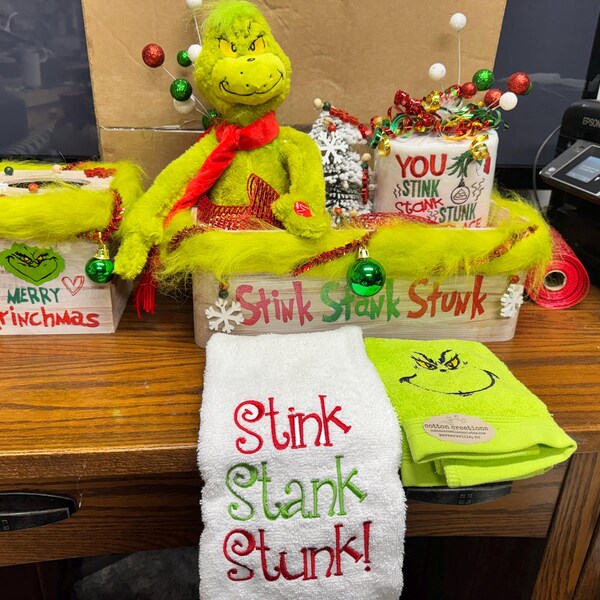 Grinch Embroidered Toilet Paper, Christmas Toilet Paper Gift - Etsy