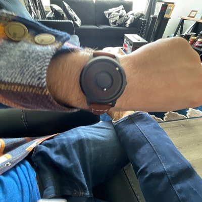 Volcano Chronograph Wood Watch for Men Red Wood Band With Dark - Etsy