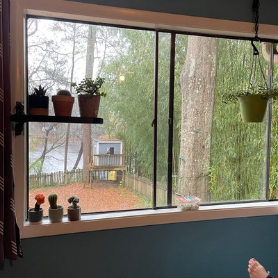 Swivel Shelf With Drip Groove for Window or Wall, Industrial Pipe Shelf ...