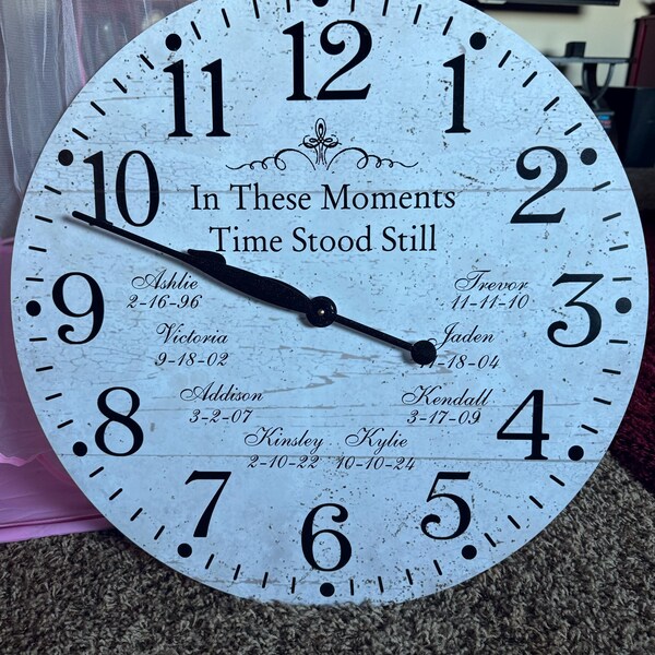 Personalized Kitchen Wall Clock- White Kitchen Clock - Etsy