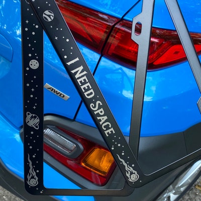 Space & Galaxy Themed METAL Laser Etched License Plate Frame - Etsy