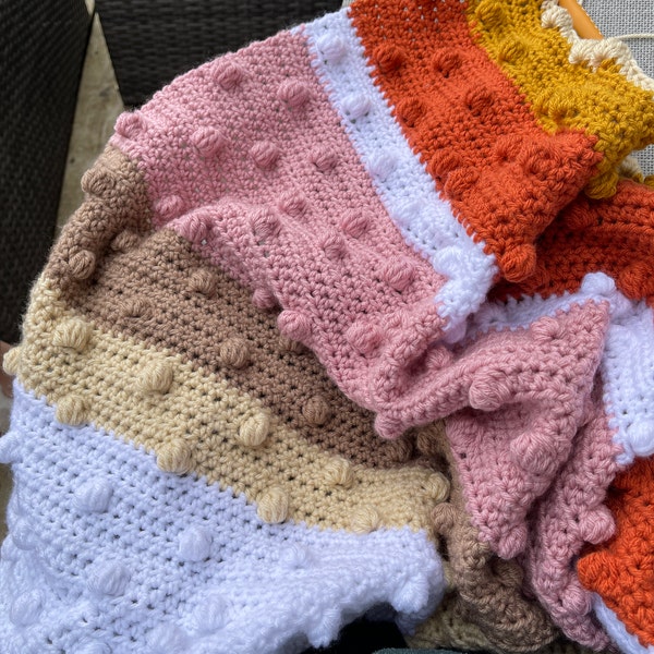CROCHET PATTERN - Jayla Blanket (4 Colourways) - Etsy