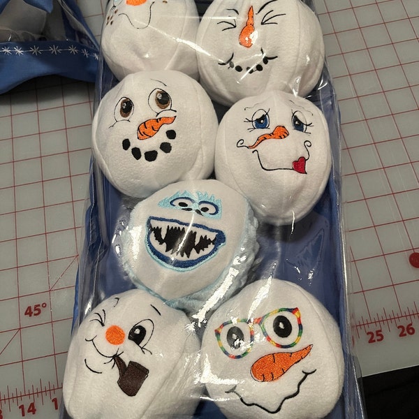 Snowman Faces Series 3 With Patterns - Etsy