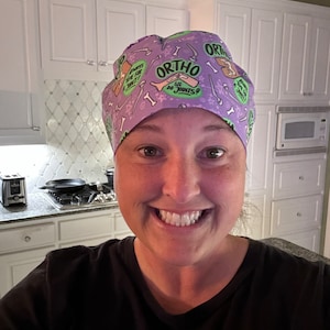 Unisex/men's Brains Scrub Hat or Surgical Cap With Tie Back, All Cotton ...