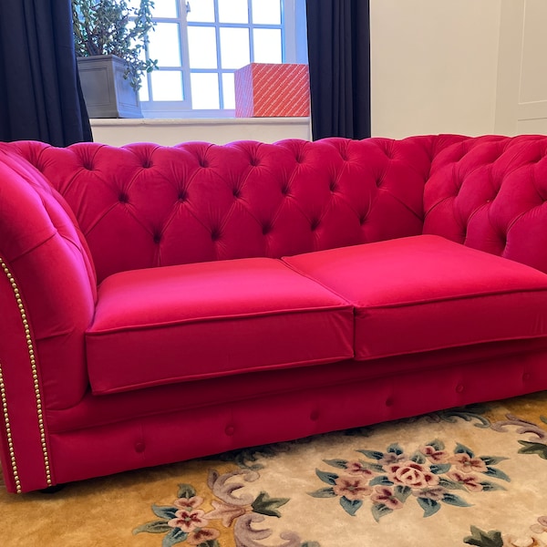 C-shaped Circular Chesterfield Style Faux Leather Domestic or ...