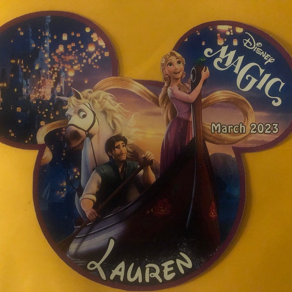Disney Cruise Door Magnet - Rapunzel Magnet - Tangled Magnet - Custom ...