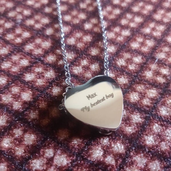 Custom Engraved Heart Necklace,family Heart Pendant Necklace ...