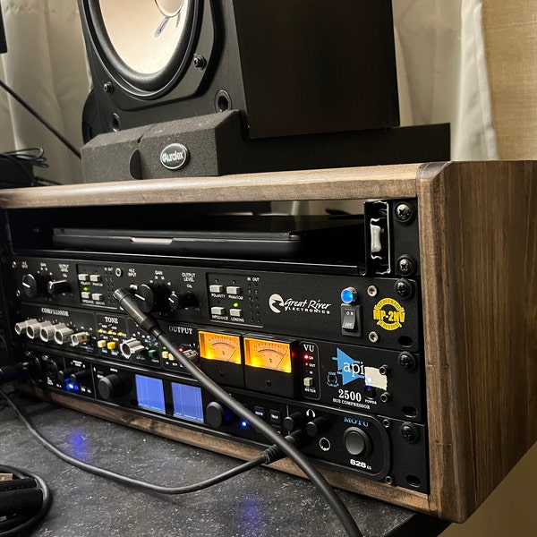 8U Studio Rack | 15" Depth | Solid Wood | Customizable - Etsy