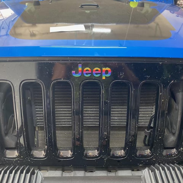 Jeep Emblem Overlay Decals - Rainbow - Etsy