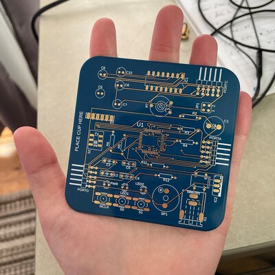 The Original: Set of 2 Coasters in Pcb-design With Gold Contacts for ...