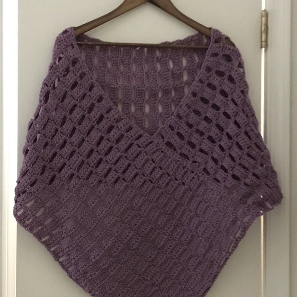 Knit Cape PATTERN- RUSTIC CAPE / Knit Cape Wrap Pattern / Knit Cape ...