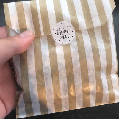 Throw Me Sticker, Confetti Sticker, Wedding Favour Labels, Toss Me ...