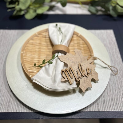 Acrylic Wedding Place Card Signs, Wood Table Setting Names,personalized ...