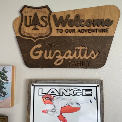 Park Style Welcome Sign Parks System Inspired Family Name Sign, Custom ...