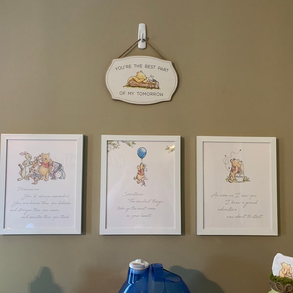 Set of 3 Winnie the Pooh Nursery Quote Prints, Pooh Decor, Instant ...