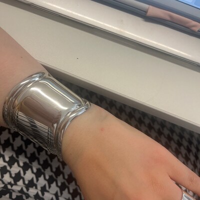 Metallic Silver Scarf, Trinny Scarf, Silk Metallic Scarf, Trinny, Gift ...