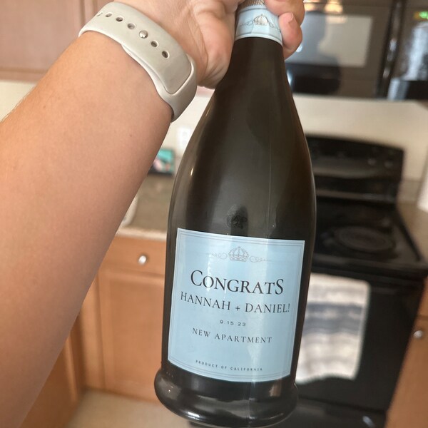 Custom Champagne Label Sticker / Printed Version Made-to-order / for ...