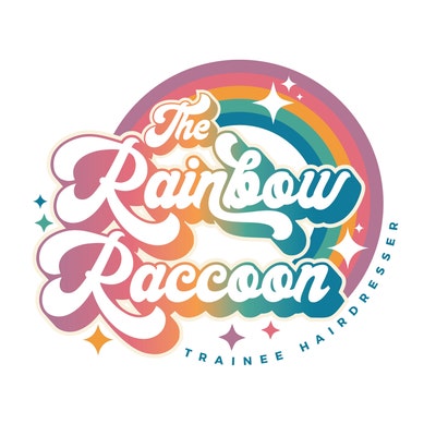 Rainbow Retro Logo, Pretty Beauty Logo Bundle, Funky Logo Branding Set ...