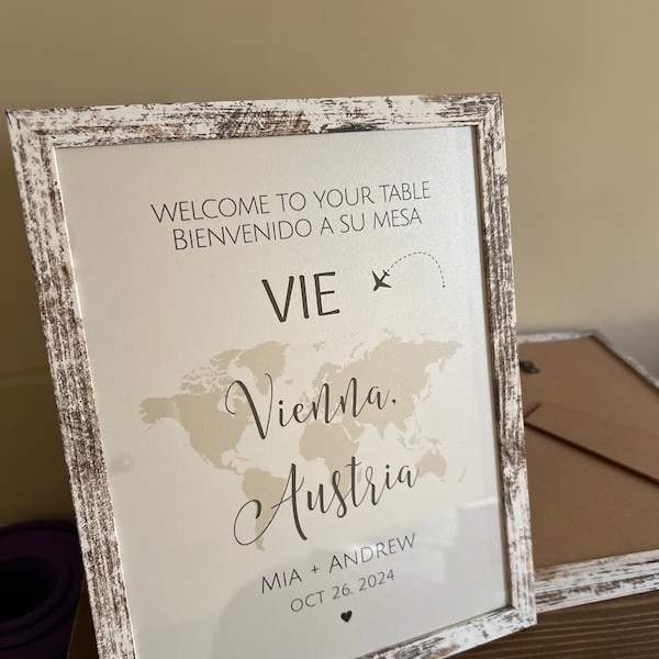 Map Wedding Sign Bundle, Gold World Map Wedding Templates, Travel Theme ...