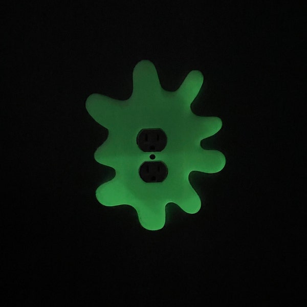 Splat Slime Outlet Cover – 3D Printed Retro Wall Plate, Quirky Accent ...