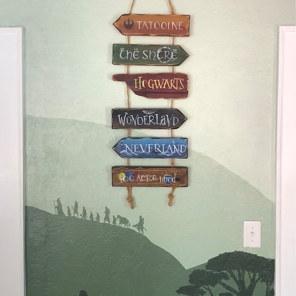 Multi Pack Story Book & Fairytale Signpost Signs School Reading Corner ...